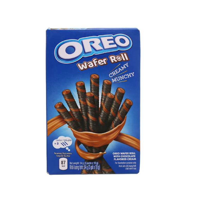 Oreo wafer roll chocolate 54gr - H.A.G INTER CO., LTD