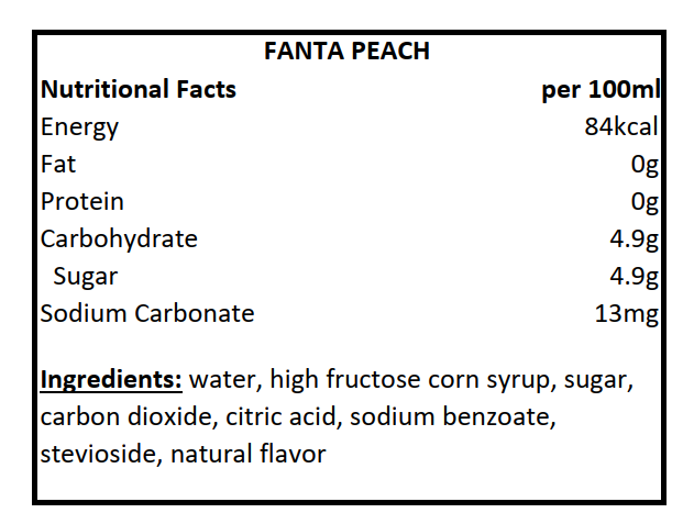 Fanta peach slim can 330ml - H.A.G INTER CO., LTD