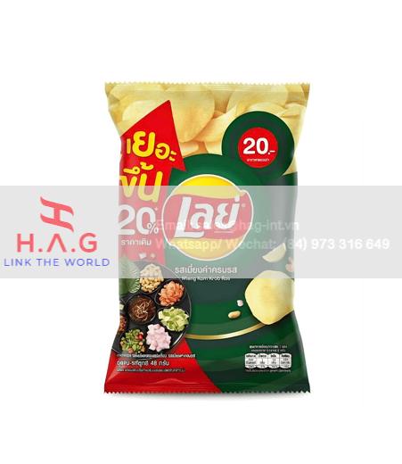 Lay's potato chips Mieng Kam Krob Ros 48g x 6 x 8 packs/ ctn - H.A.G ...